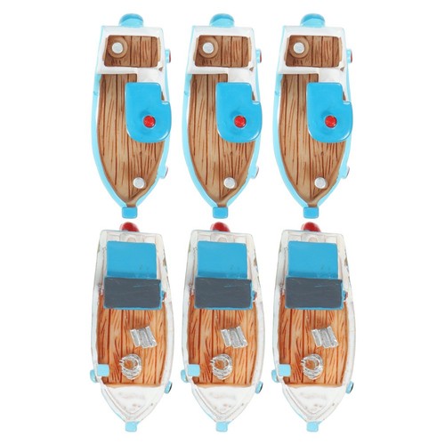 6pcs Mini Resin Sailboat Figurines - Mediterranean Beach Style Mini ...