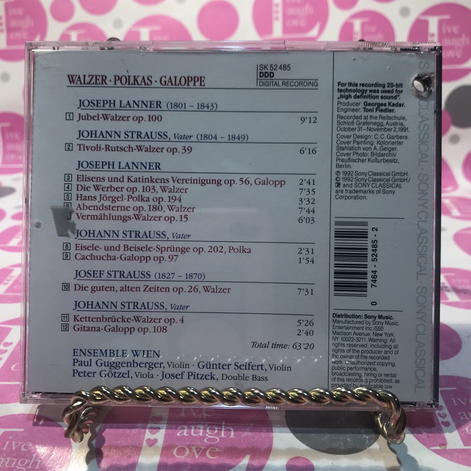 ENSEMBLE WIEN - JOSEPH LANNER Waltzes, Galops, Polkas SONY CD NEVER ...