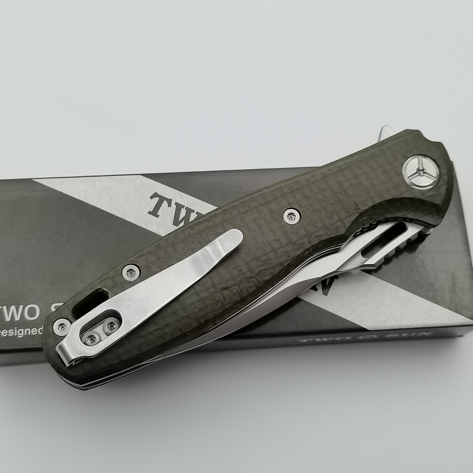 Twosun Folding Knife D2 Micarta Handle EDC Camping Flipper Folder Tool TS162-D2 | eBay