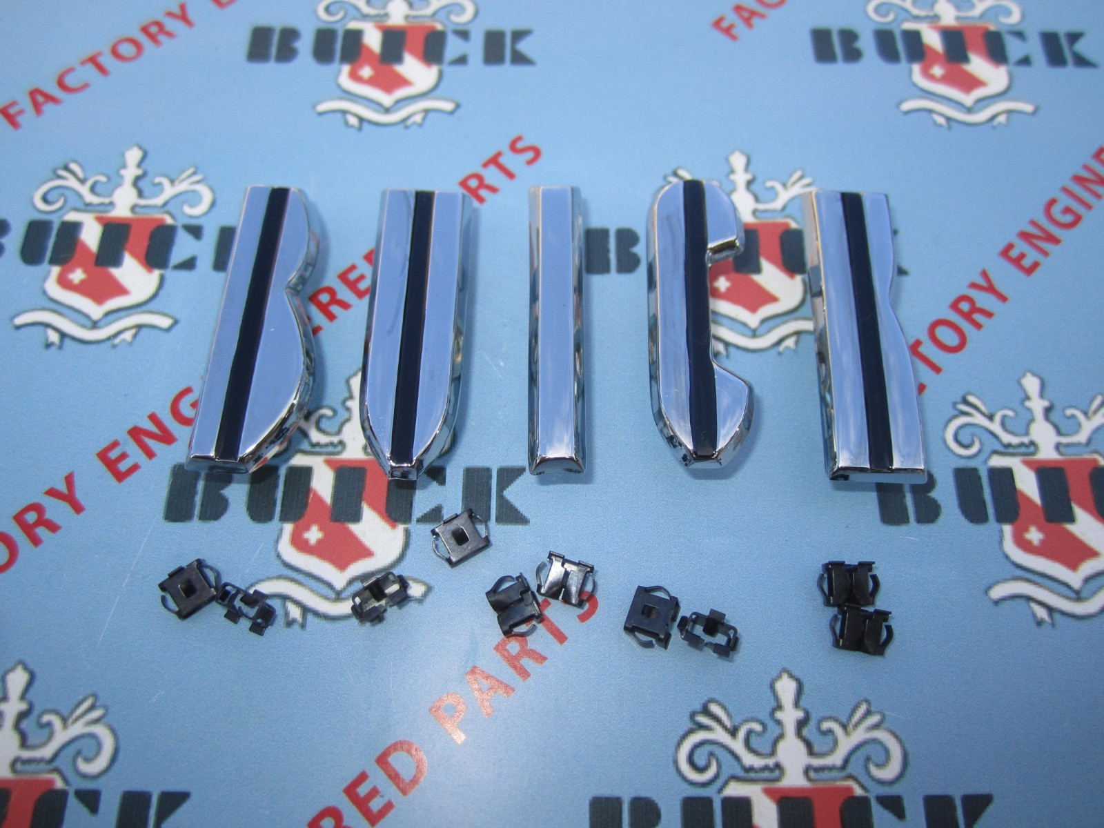 1956 Buick Hood Letters with Mounting Hardware | Die Cast Chrome as ...