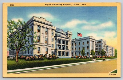 Postcard Baylor University Hospital Dallas Texas B8 | eBay