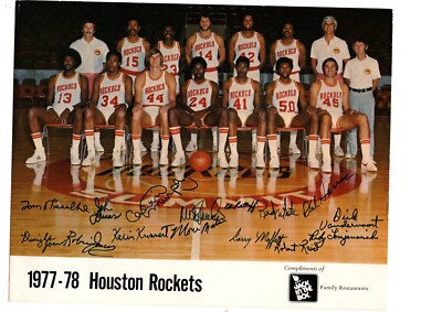 VINTAGE ORIGINAL 1977 1978 HOUSTON ROCKETS 8X10 TEAM PHOTO TOMJANOVICH ...
