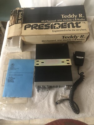 NOS Vintage President Teddy R 40 channel AM mobile CB radio - Retro ...