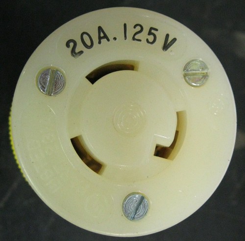 Hubbell 2313 CY Twist-Lock Connector Body 3 Wire 20A 125V | eBay