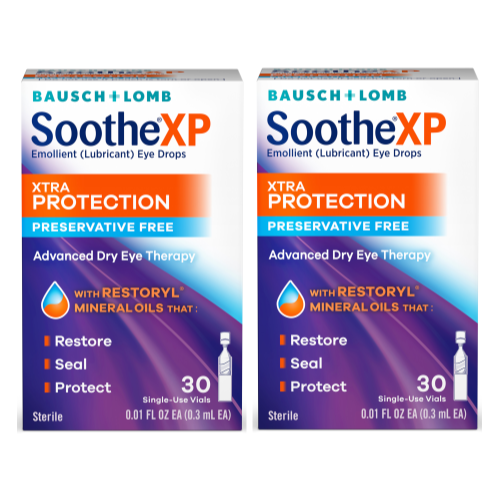 Bausch & Lomb Soothe XP Lubricant Eye Drops, 30 Single-Uses Each - Pack ...