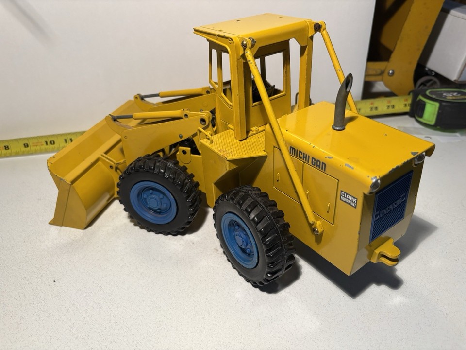 Vtg Gescha CLARK MICHIGAN Wheel Loader 1:20 LARGE HEAVY RARE DIECAST ...