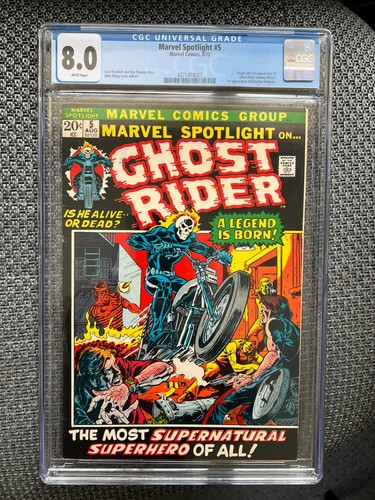Marvel Spotlight 5 - CGC 8.0 - 1972 - BIG KEY: 1st GHOST RIDER -WHITE ...