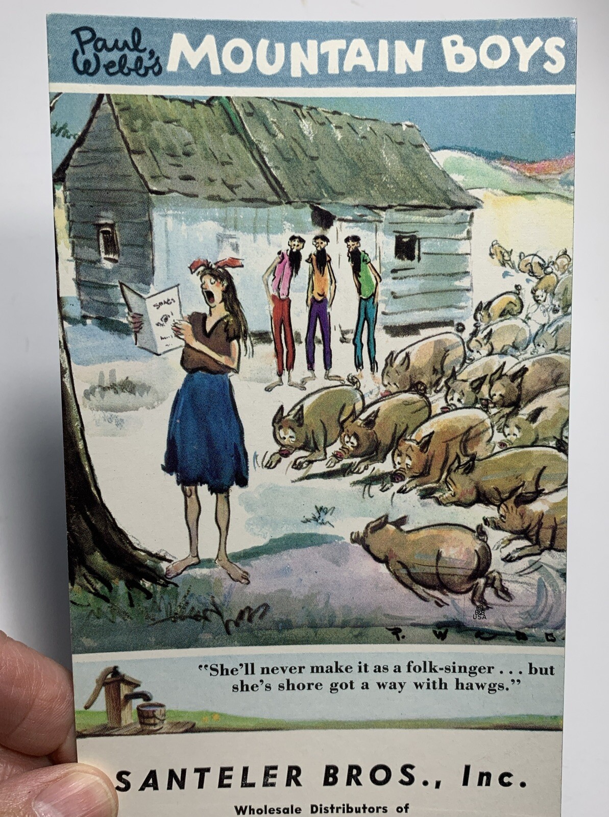 Funny Paul Webb’s Mountain Boys Blotter Calendar Columbus Ohio 1962 ...