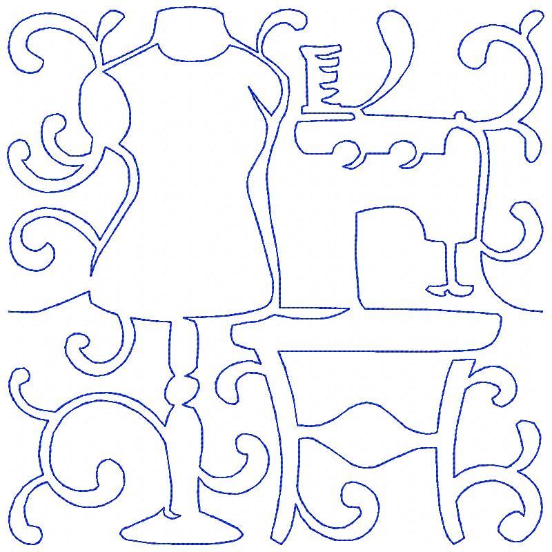 Continuous Line Sewing Blocks 12 Machine Embroidery Designs Quilt 8 ...