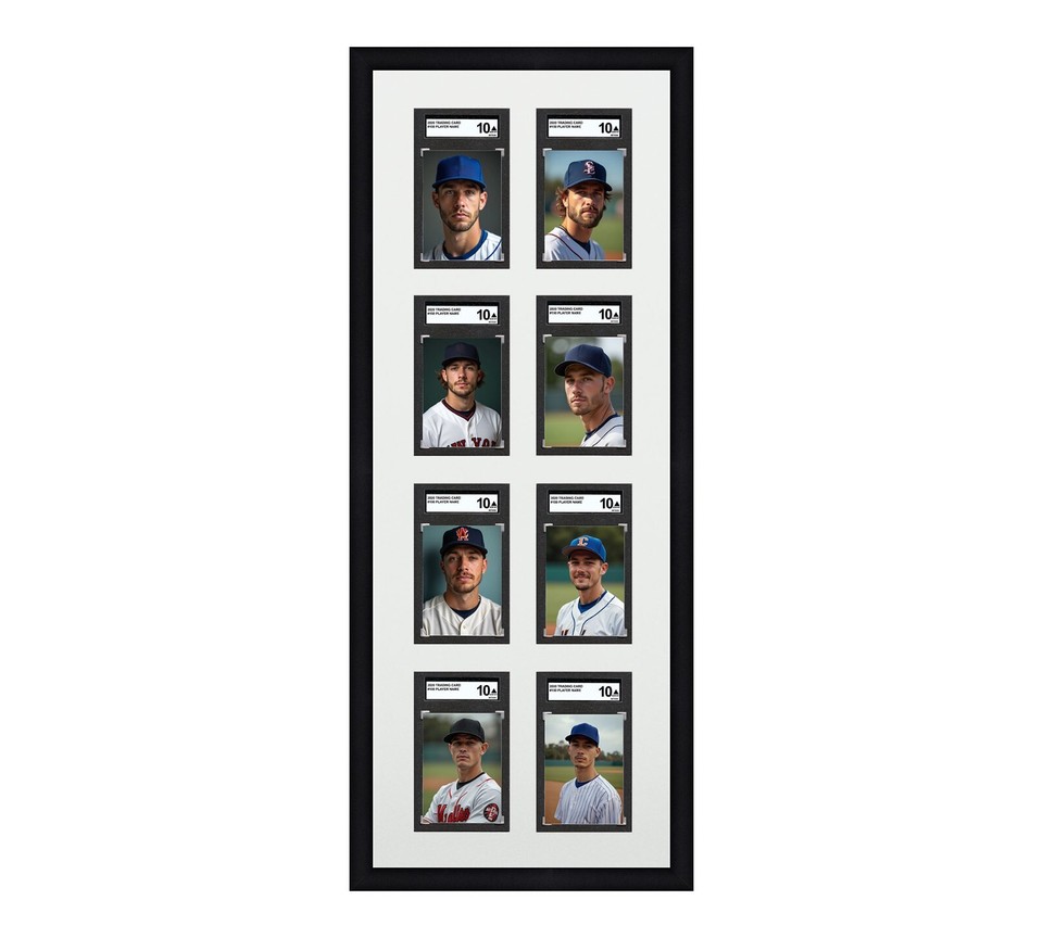 SGC Graded Card Frame Display Holds (8) Slabs Baseball, UV Protection ...