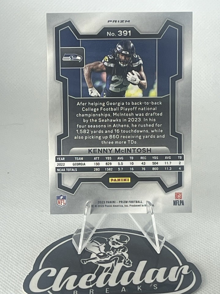 2023 Prizm Kenny McIntosh Green Rookie RC #391 Seahawks | eBay