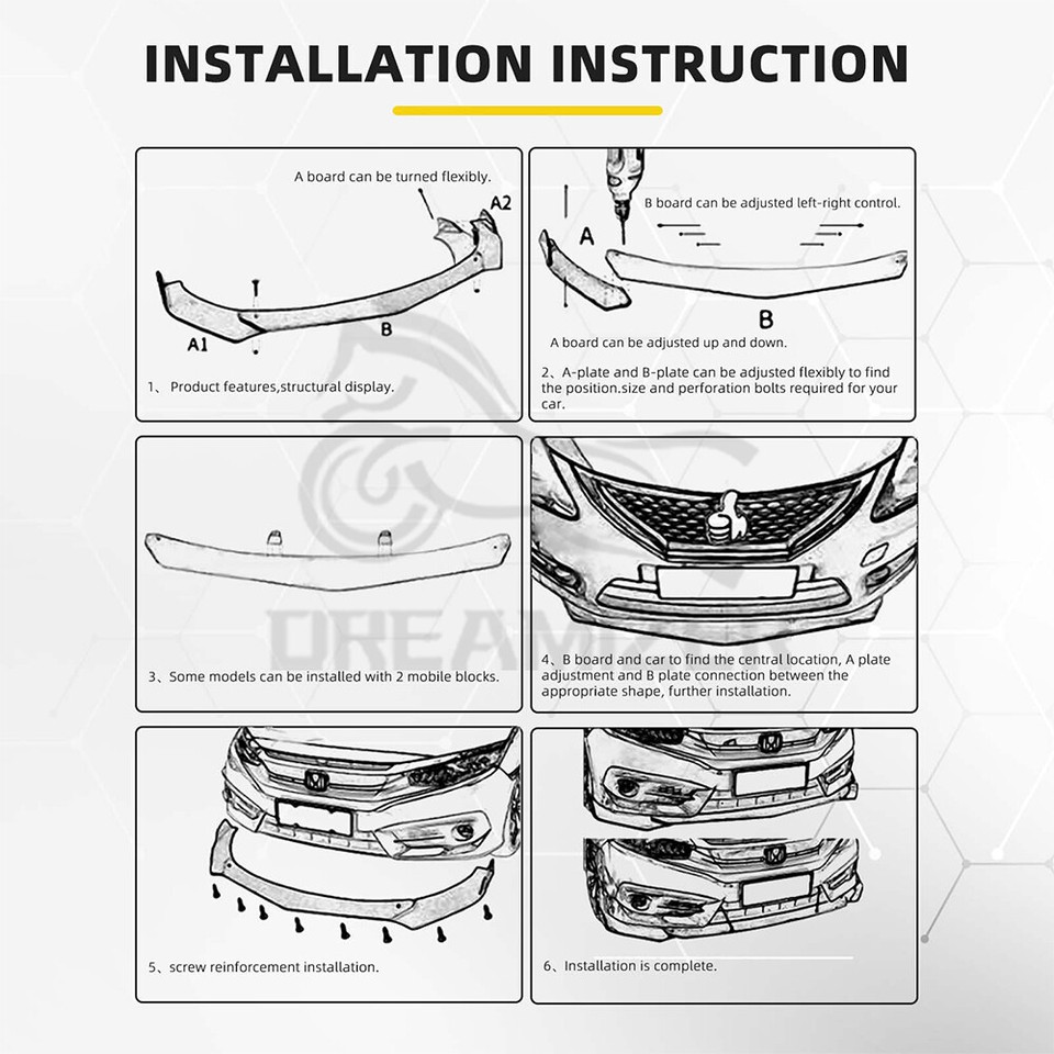 For Land Rover Range Rover Sport Carbon Fiber Front Bumper Spoiler Lip ...