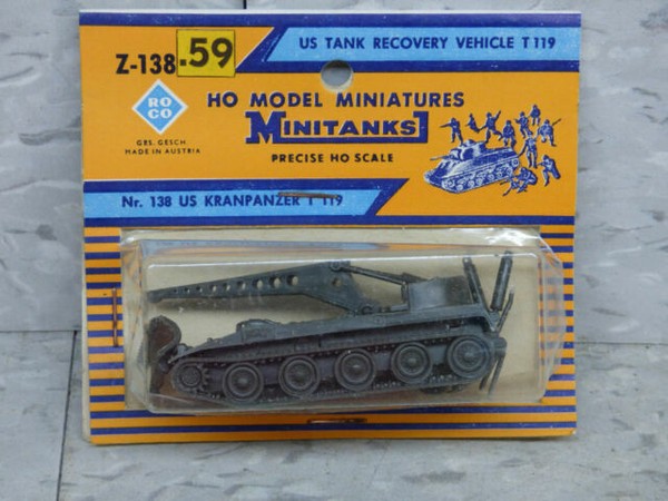 Roco Minitanks Z-138 HO 1 87 US Army T-119 Tank Recovery Vehicle for ...
