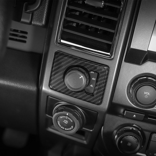 Molded Carbon Fiber 4x4 4WD Switch Bezel Trim Cover For 17-22 Ford F250 ...