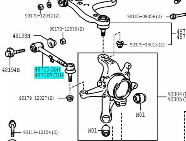 TOYOTA 48705-30080 Toe Control Link SUB ASSY RH&LH Sets Genuine MARKII ...