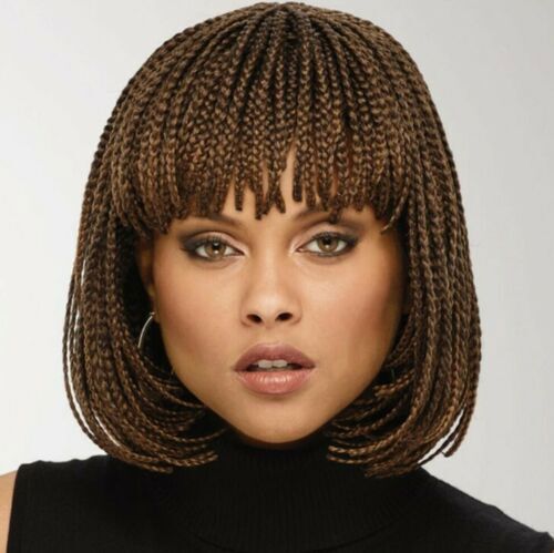 African Braided Wigs Micro hair Wig Brown Black Braids Wig for African ...