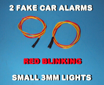 FAKE CAR ALARM LED LIGHT- 3mm RED FLASHING 12v 24v BLINK BLINKING FLASH ...