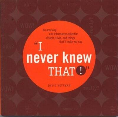 I Never Knew That - Paperback By Hoffman, David - GOOD 9781595302038| eBay