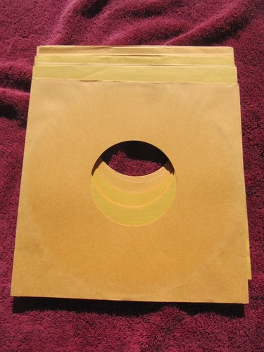 10x Gold Kraft Paper LARGE CUT OUT 10" RECORD SLEEVES 78 RPM Okeh G&T ...