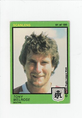 1982 Scanlens Rugby League Tony Melrose #61 (South Sydney Rabbitohs ...