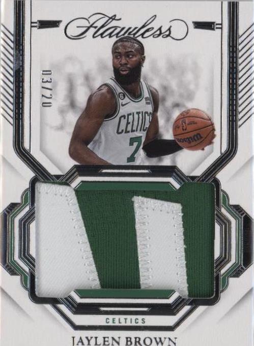 2022-23 Panini Flawless - Patches Jaylen Brown #PAT-JAY /20 (MEM) for ...