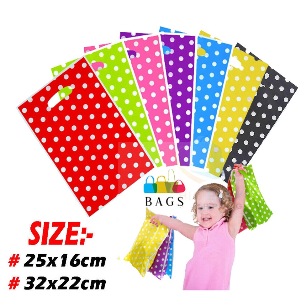 Kids Candy Plastic Party Bags Sweet Birthday Suprise Gift Shop Party ...