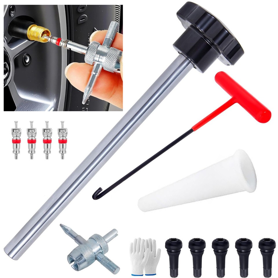 Tire Valve Stem Core Quickly Replacement Tool Kit for Cars, Trucks ...