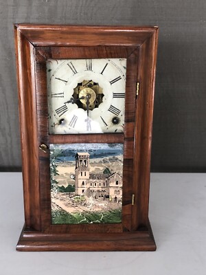 ANTIQUE EARLY RARE SETH THOMAS MINI OGEE STYLE SHELF CLOCK WITH LYRE ...