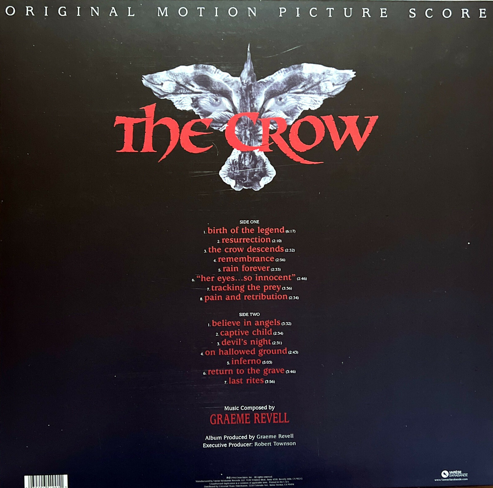 Graeme Revell LP The Crow (Original Motion Picture Score) | eBay
