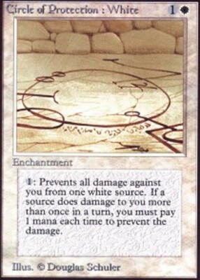 Circle of Protection: White ~ Near Mint Unlimited MTG Magic UltimateMTG ...