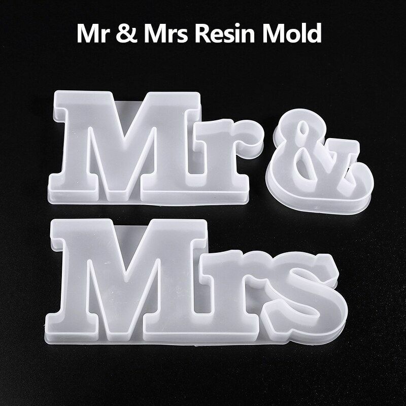 Silicone Mold Mr & Mrs Sign Word Mold Epoxy Resin Casting Jewelry DIY ...