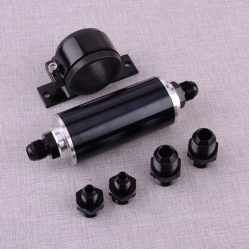 50mm Inline Fuel Filter Mounting Bracket Kit With AN6 AN8 AN10 Adapter ...