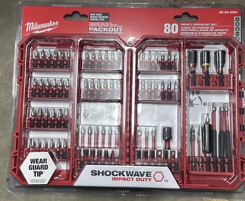 Milwaukee 48-32-4094 SHOCKWAVE Impact Duty Driver Bit Set - 80PC ...