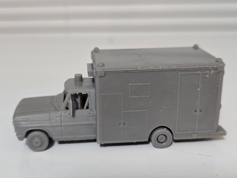 Ho Scale Ford F100 Modulancw Ambulance Light On Cab Undecorated Kit 3d ...