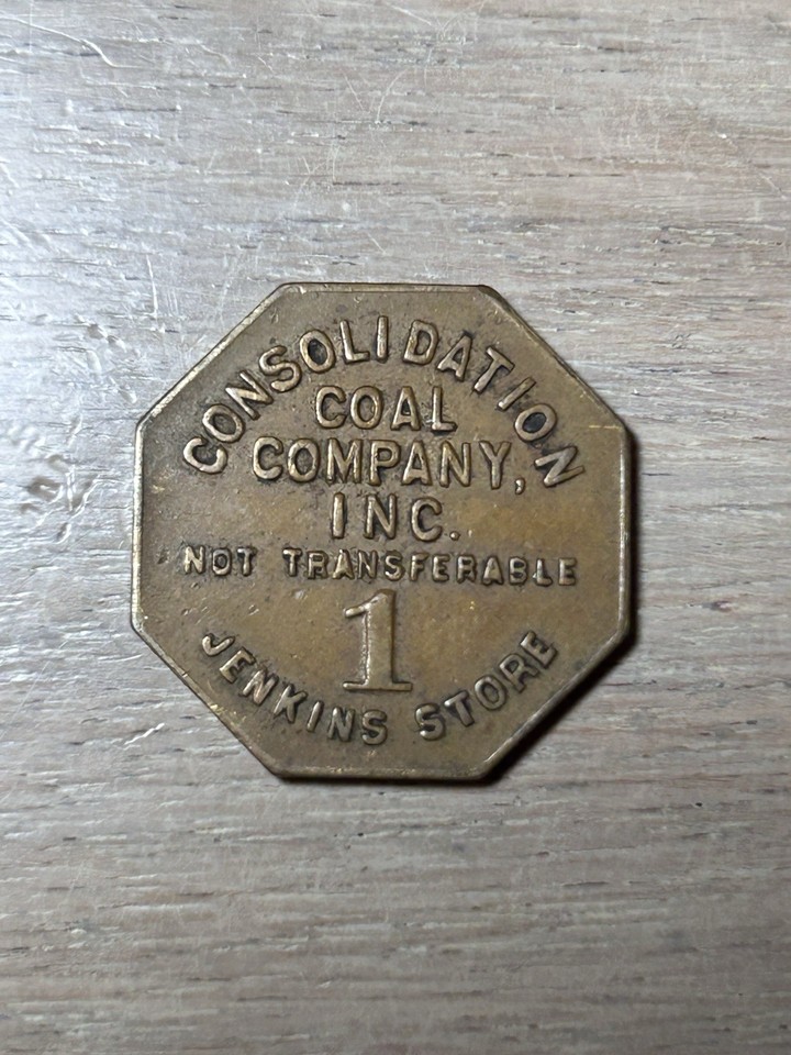 Scarce Kentucky Coal Scrip Token Consolidation Coal Co., 1¢ Jenkins ...