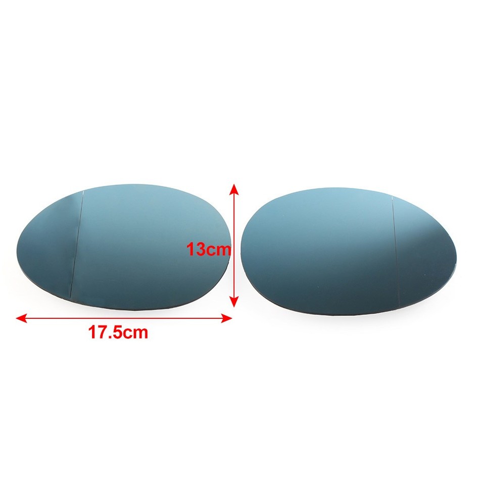 2x Rear View Heated Mirror Glass Blue For Mini F54 F55 F56 F57 F60 ...