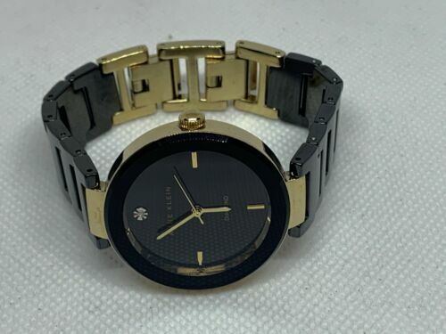 Anne Klein Y121E Women's Stainless Steel Analog Black Dial Watch With ...