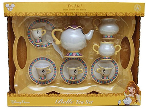 Disney Parks Belle Tea Set Dishes Mrs Potts Chip Beauty and Beast With ...