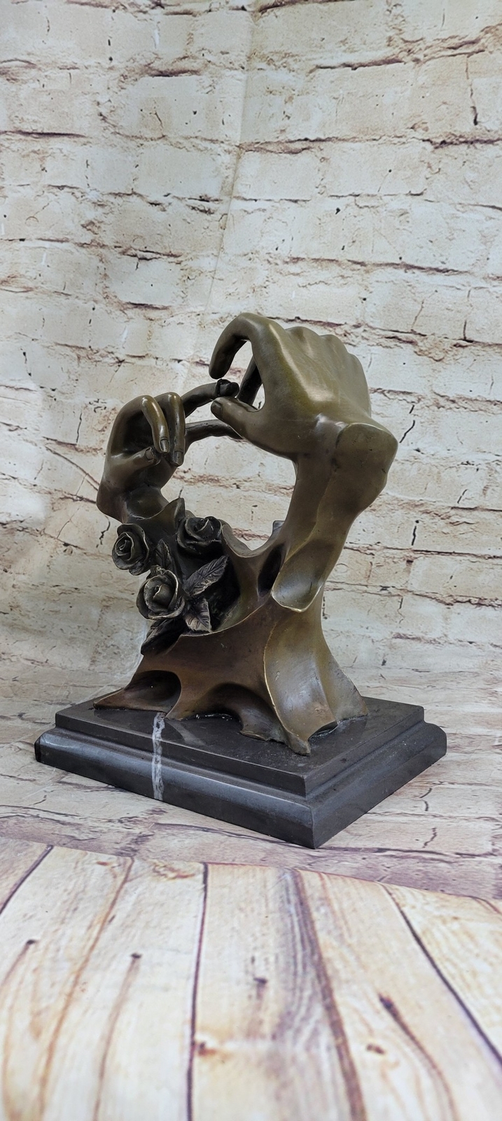 Signed Original Two Hands Anniversary Wedding Engagement Gift Bronze ...