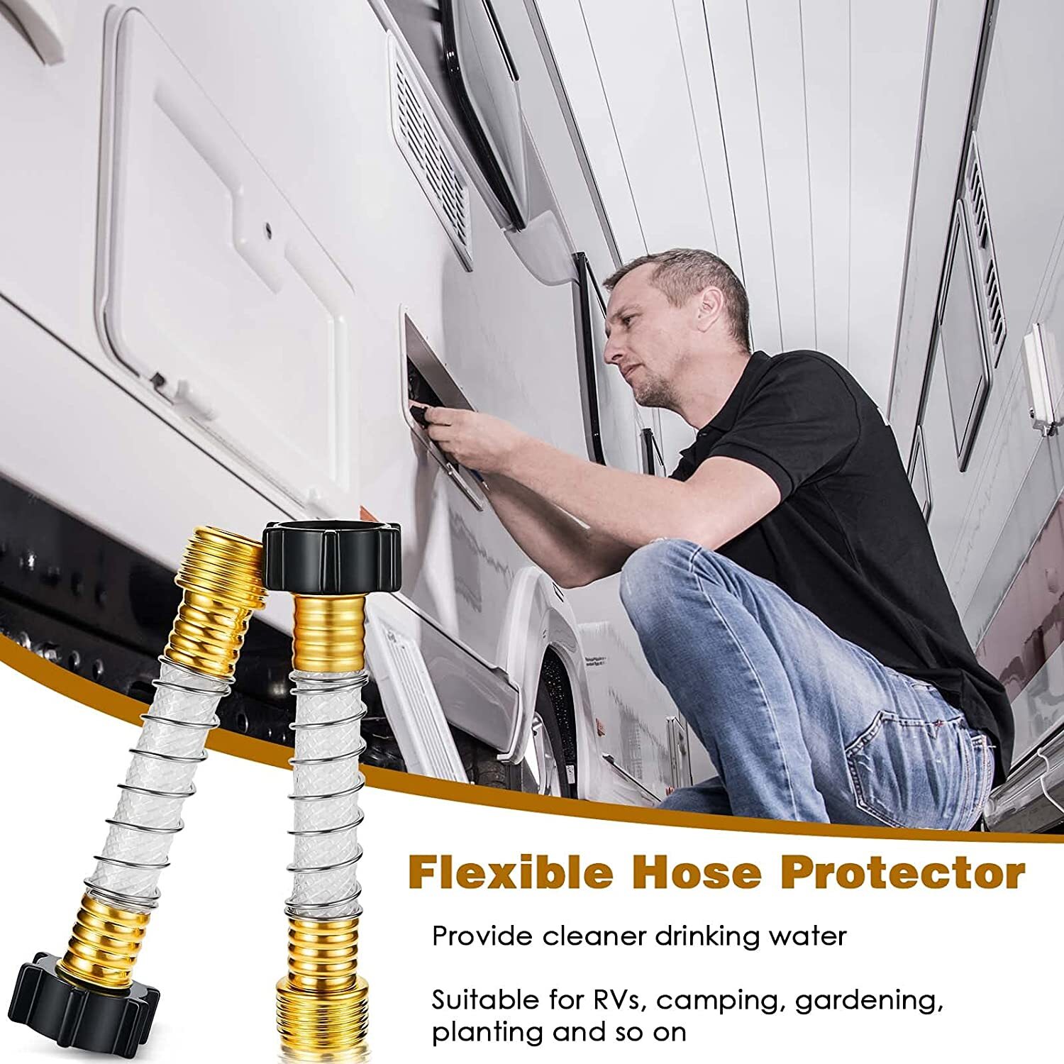 RV Inline Water Filter,Camper Water Filter|Hose Protector,for Drinking ...