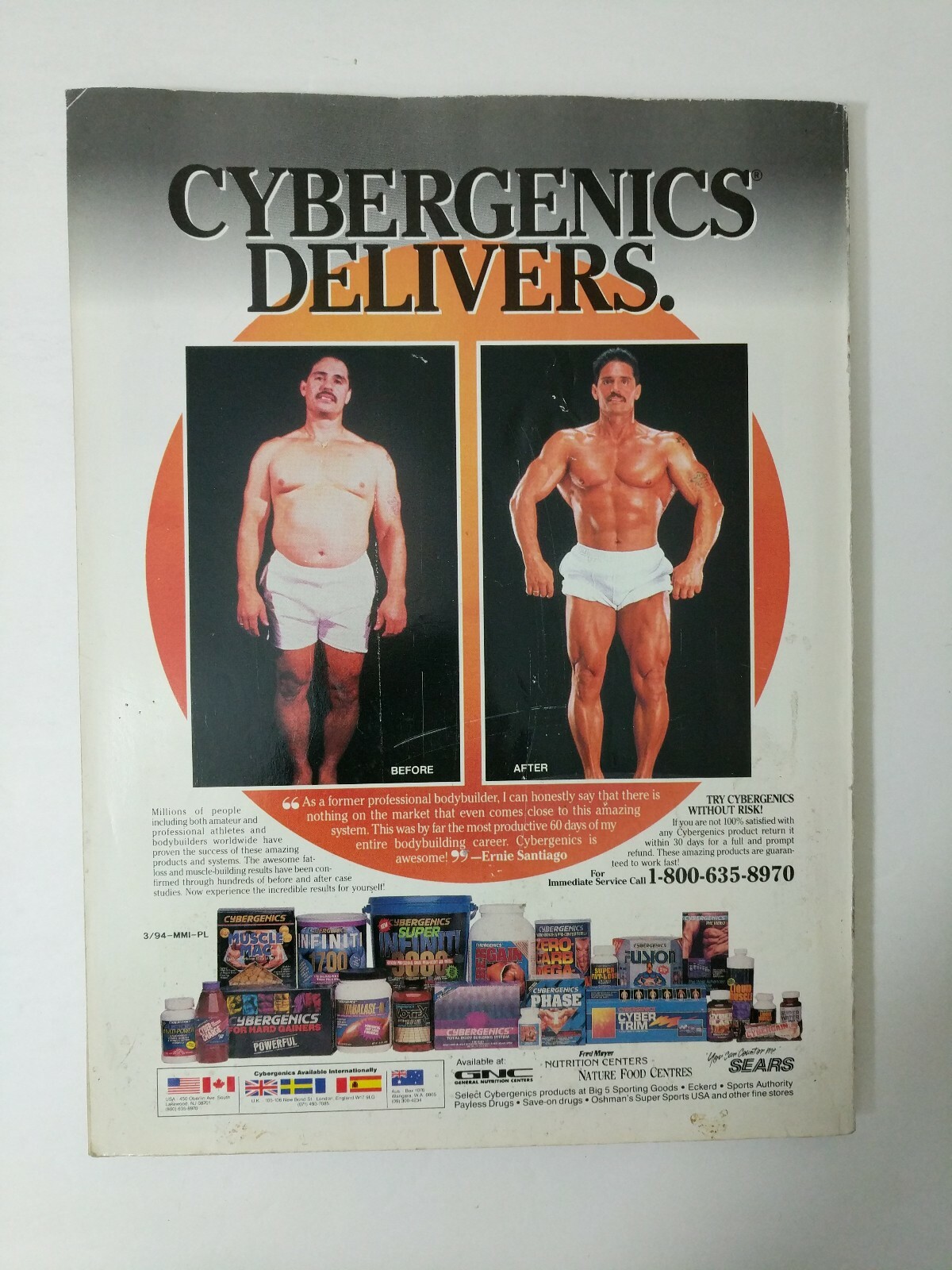 MARCH 1994 MUSCLEMAG INTERNATIONAL MAGAZINE PHILIP POTEAT & DEBBIE ...