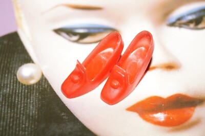 Vintage Barbie Red Pilgrim Heels Shoes - Korea | eBay