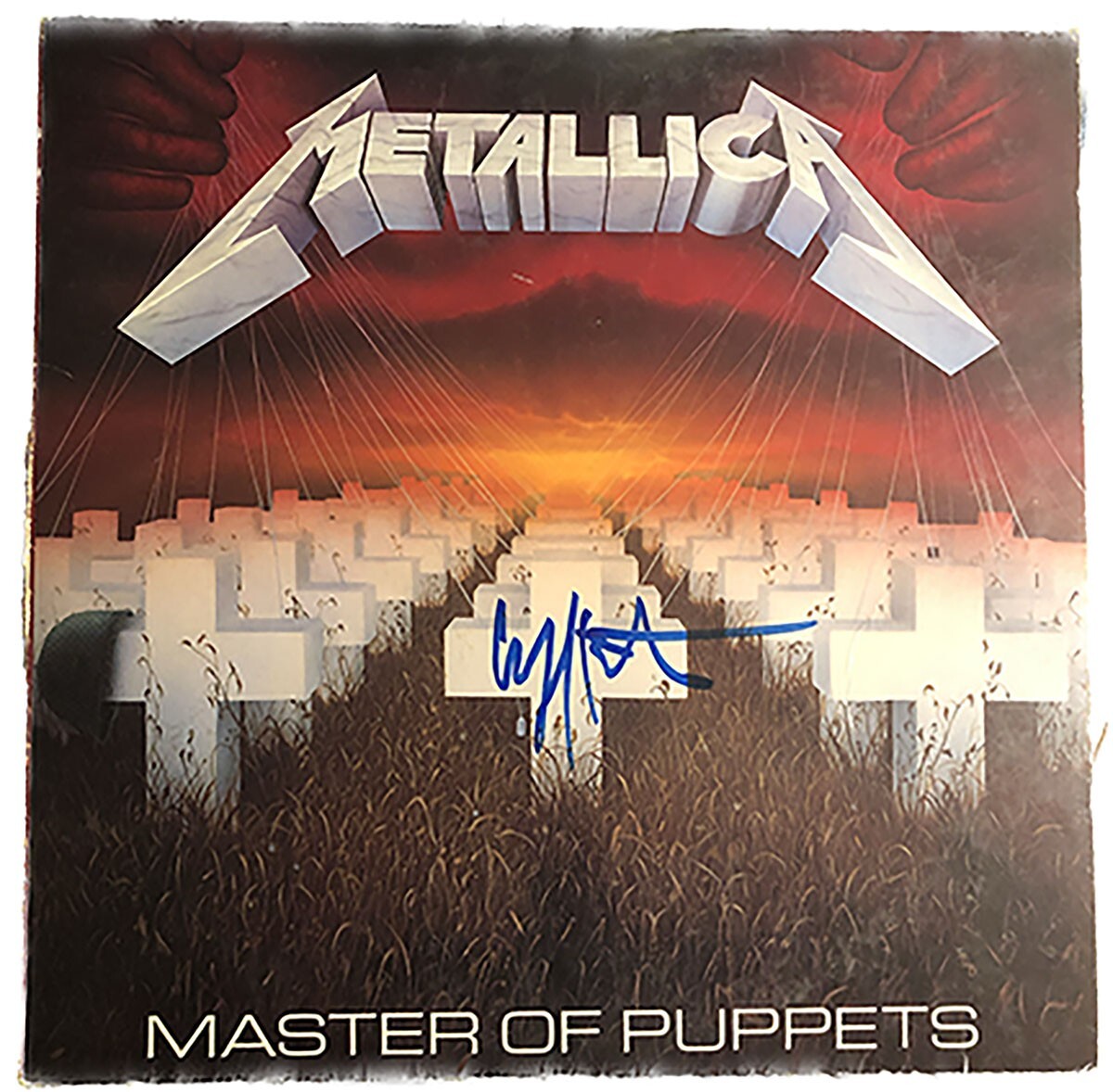 Metallica Master of Puppets Autographed Record (Cliff signed front ...