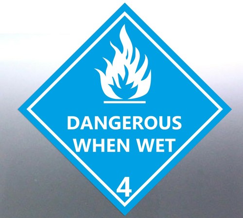 10 at 22cm DANGEROUS WHEN WET 4 Decal Safety Material sign Sticker ...