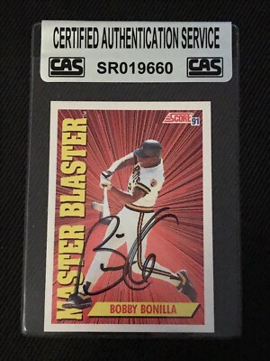 BOBBY BONILLA 1991 SCORE MASTER BLASTER SIGNED AUTOGRAPHED CARD CAS ...