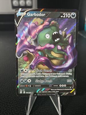 Pokémon TCG Garbodor V Evolving Skies 100/203 Holo Ultra Rare | eBay