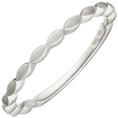 JOBO Damen Ring zart 585 Gold Weißgold matt Weißgoldring RW: 54 | eBay.de