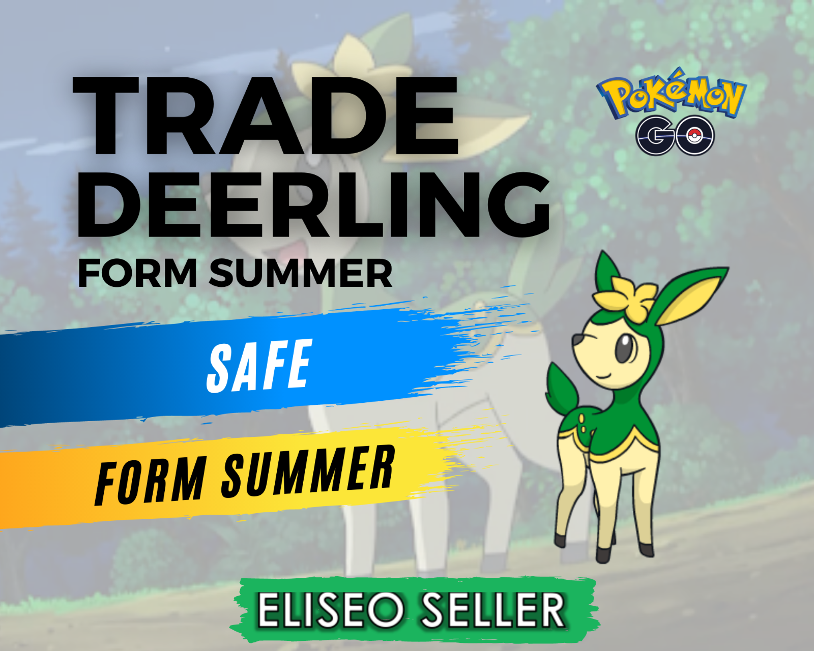 Pokemon Deerling form Summer GO - Rare | eBay