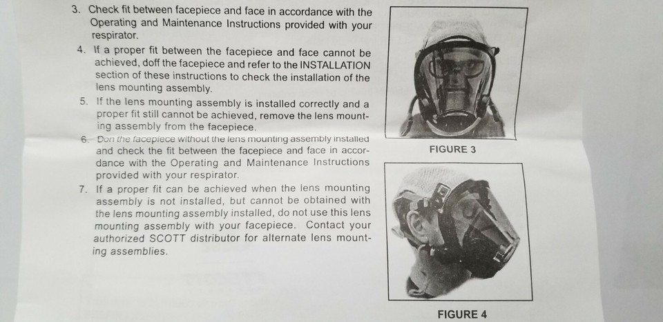 Scott Model Respirator Spectacle Kit, AV-3000 Facepieces #805753-01 ...