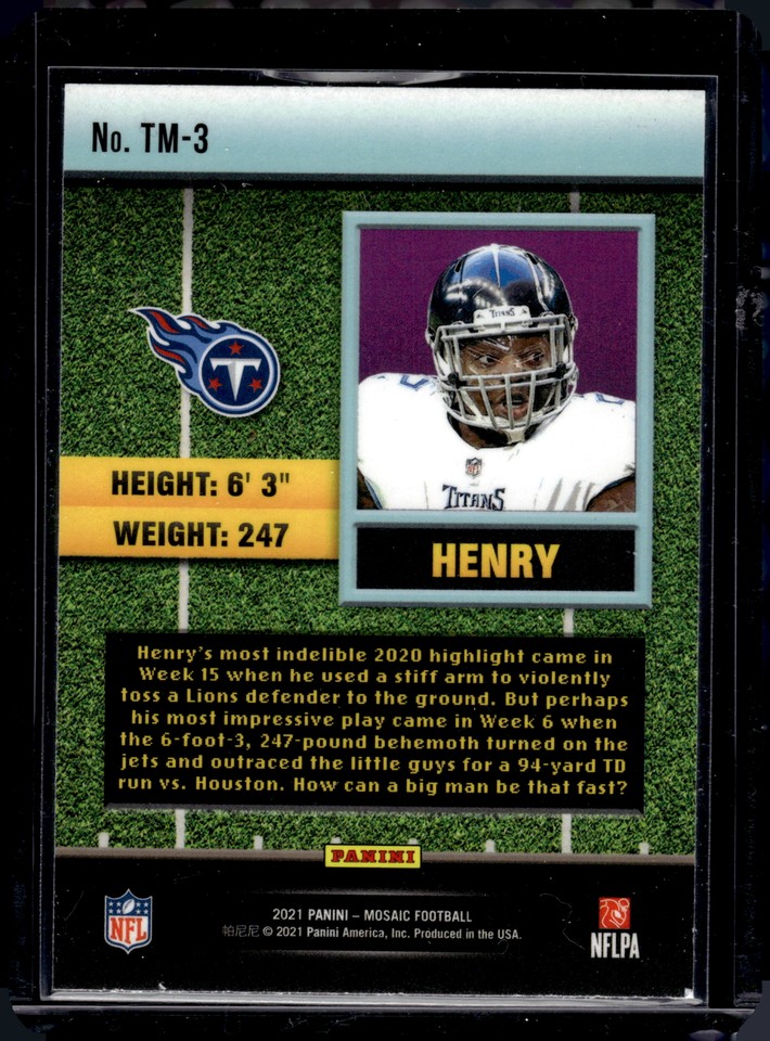 2021 Panini Mosaic #TM-3 Derrick Henry Touchdown Masters | eBay